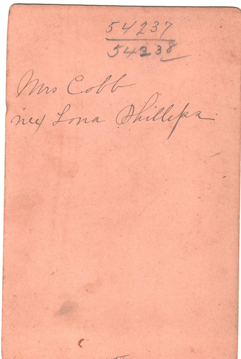 Washburn- Louisiana photograph of Mrs. Cobb, nee Lena Phillips c. 1890 ...